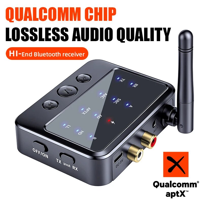 KEBIDUMEI Bluetooth-адаптер 2-в-1 RX/TX 3,5 мм AUX RCA