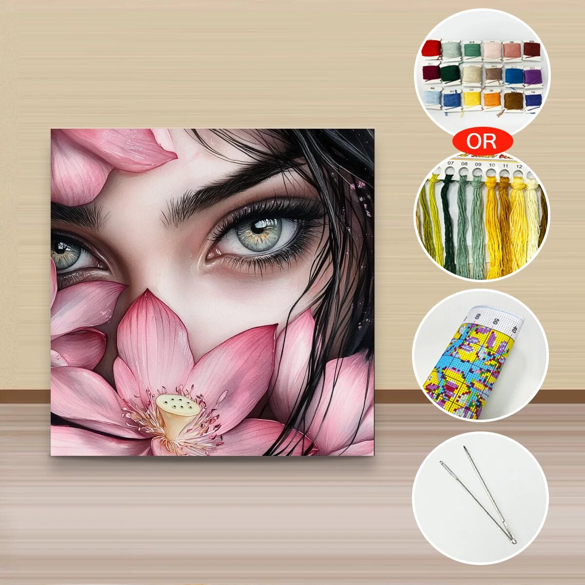 Набор для вышивания крестиком "Пейзаж", 40x40 см cotton thread, 11CT