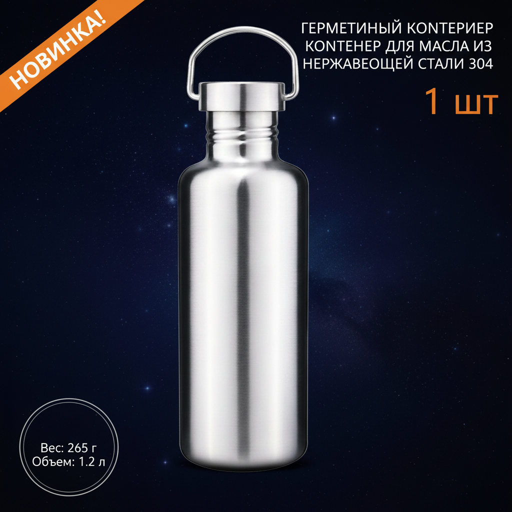 Алюминиевая туристическая канистра 2 литра для ГСМ запасной бак авто мото надежная
