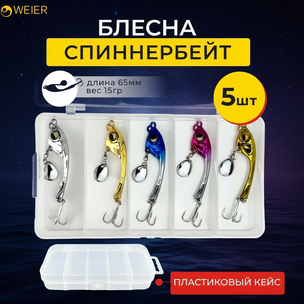 None | Набор вращающихся блесен вертушек для рыбалки всесезонный ультралегкий 5 шт