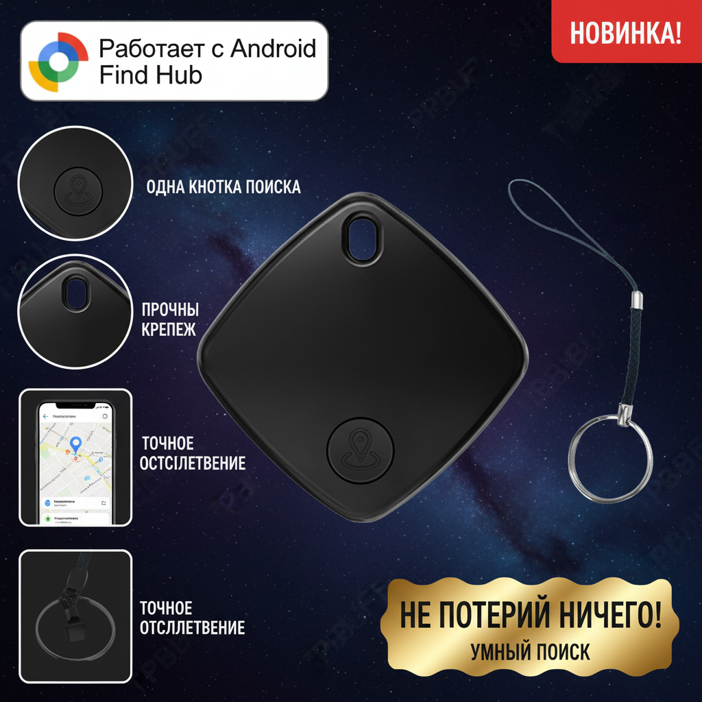 GPS-трекер TPBUFF Google Smart, Bluetooth, водостойкий, для Android