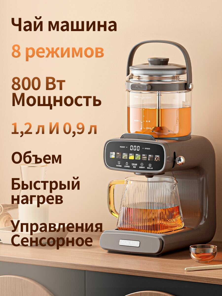 AUX Электрический самовар AZC-12AZX-340C, серый