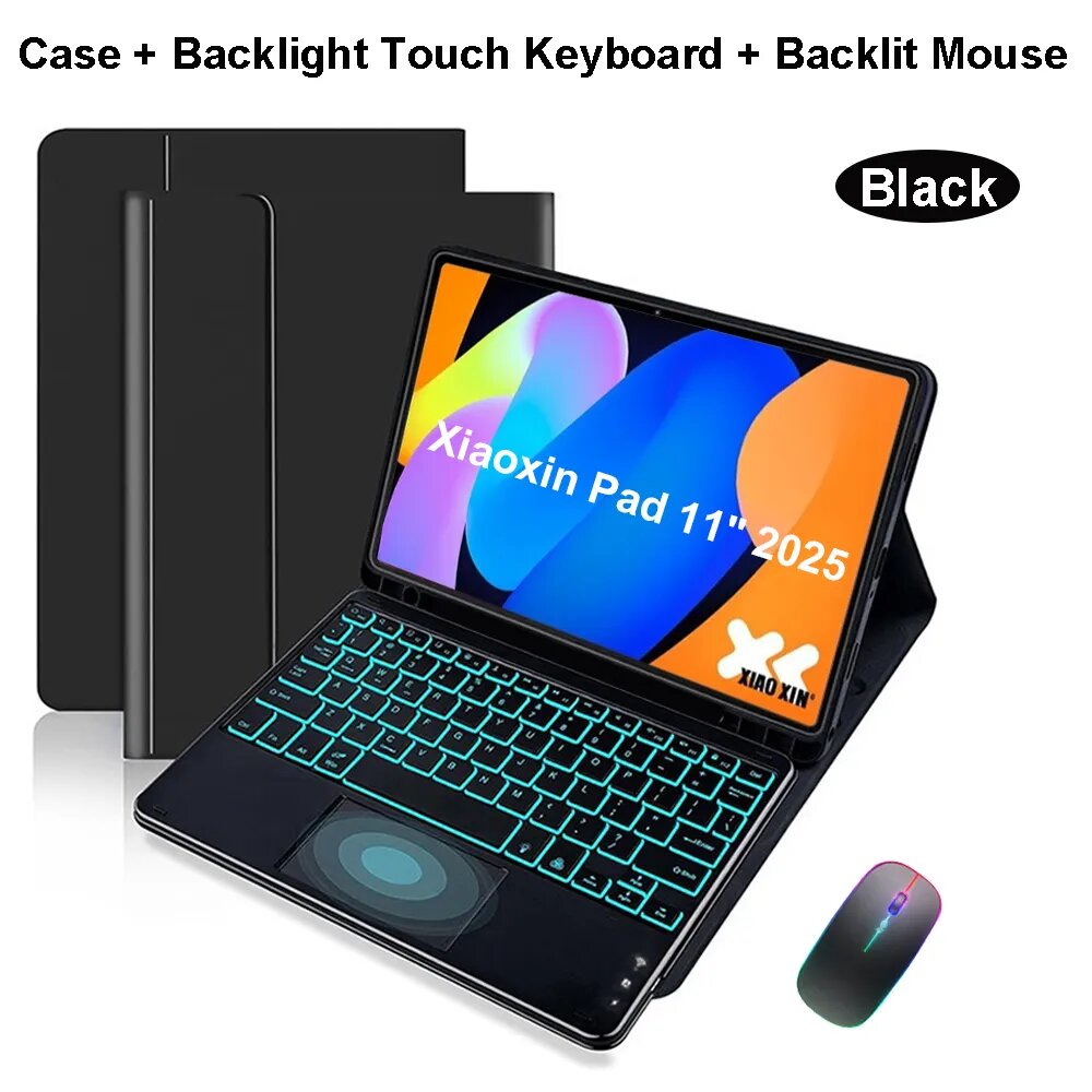 Чехол для Lenovo Xiaoxin Pad 11 дюймов 2025, русская клавиатура для Xiaoxin Pad 11 дюймов (TB335FC)