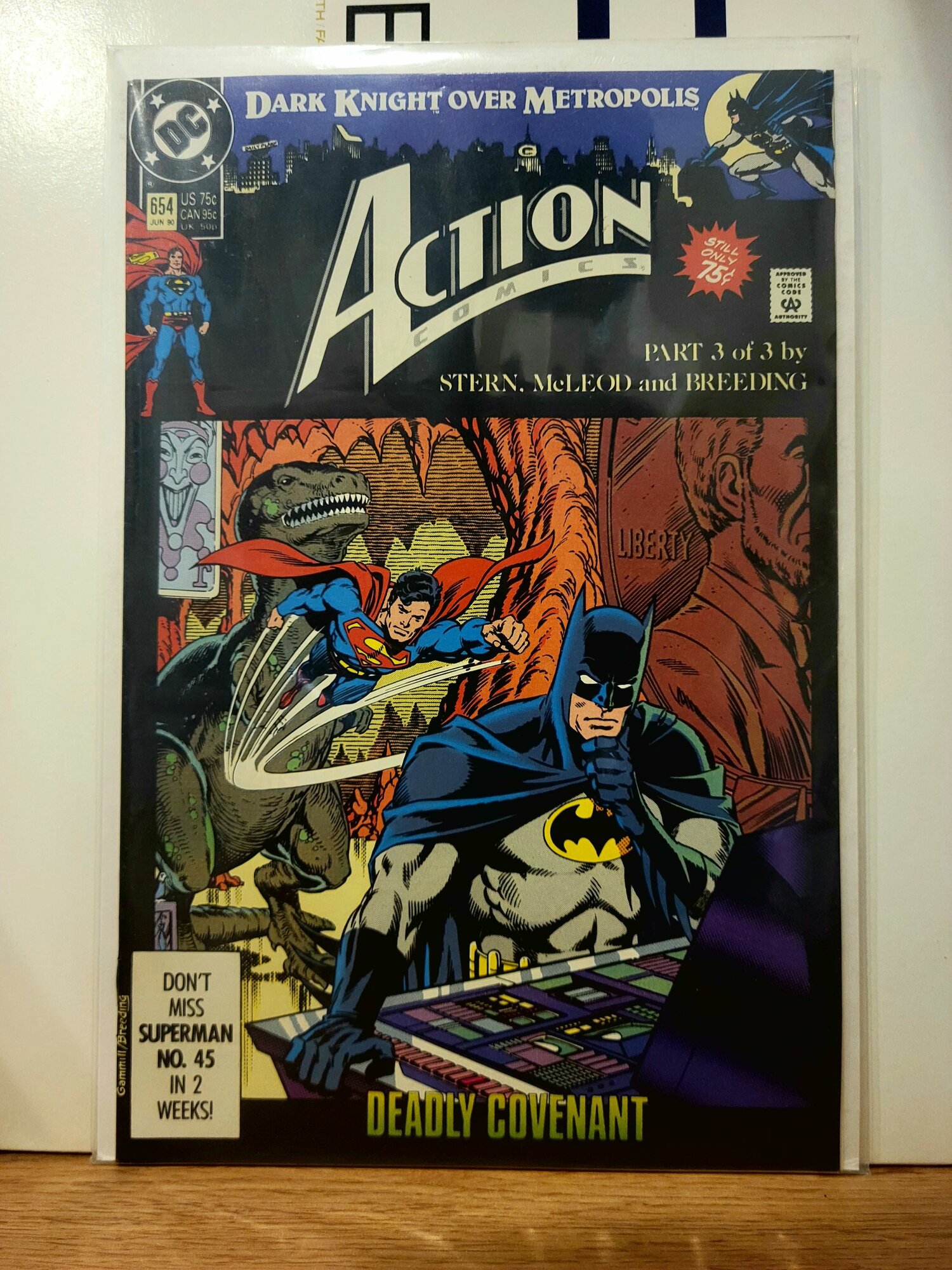 Ретро Комикс Action Comics #654. 1990 Год. Коллекционный выпуск.
