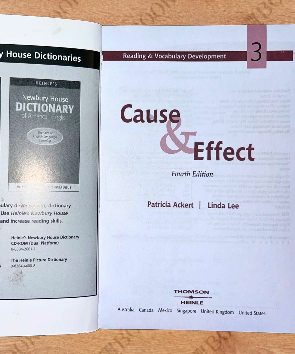 Reading & Vocabulary Development 3 Cause & Effect (Linda Lee) — фото 1