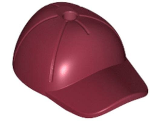 Деталь Lego 11303 Minifigure, Headgear Cap - Short Curved Bill with Seams and Hole on Top