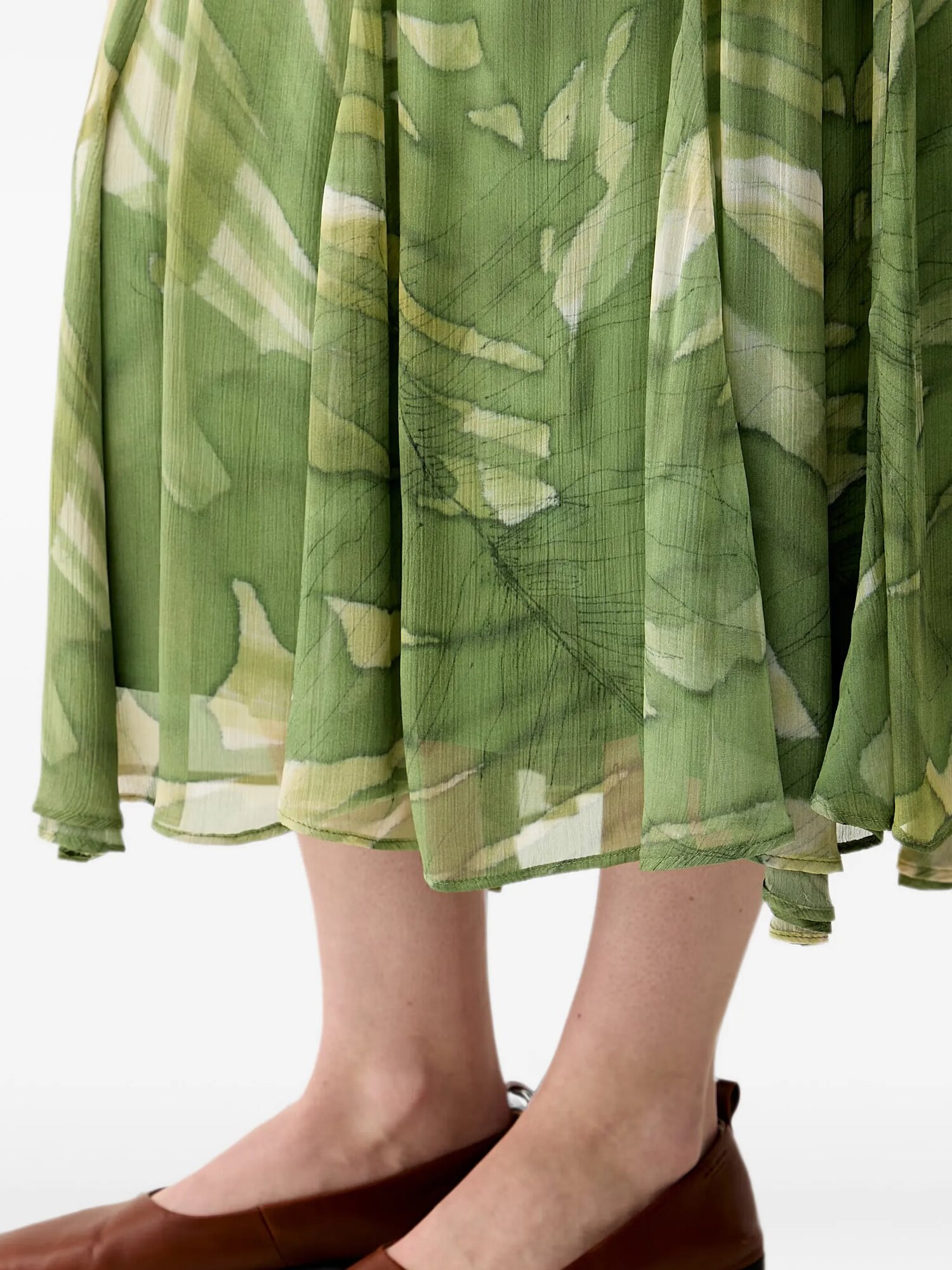 Юбка Pedro del Hierro Leaf-pattern midi skirt, размер 40 — фото 1