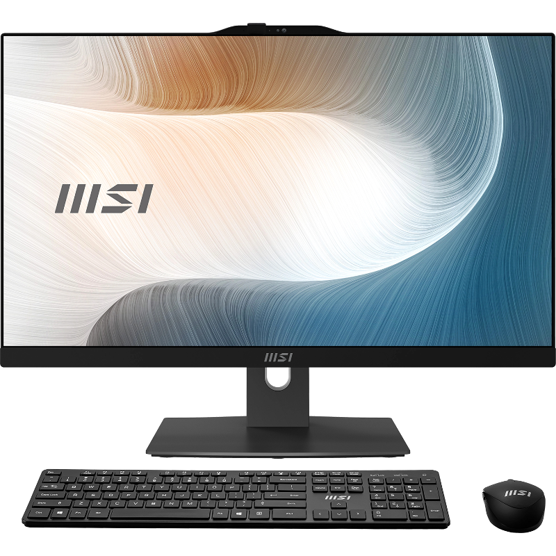 Моноблок/ Modern AM242P 1M-2434XRU 23.8"(1920x1080 IPS)/Intel Core 3 100U(1.2Ghz)/16384Mb/512PCISSDGb/noDVD/Int: Intel® Graphics/Cam/BT/WiFi/war 1y/4.65kg/Black/noOS + Wireless KB+M 9S6-AE0721-2434