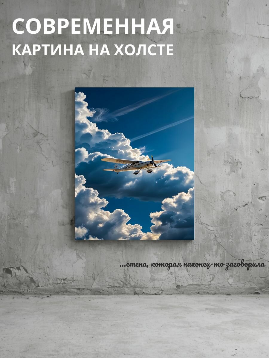 Картина на холсте Самолет 50x70 см