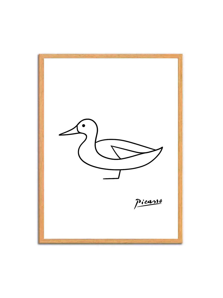 Птица-кряква , Пабло Пикассо, Плакат 30x42см