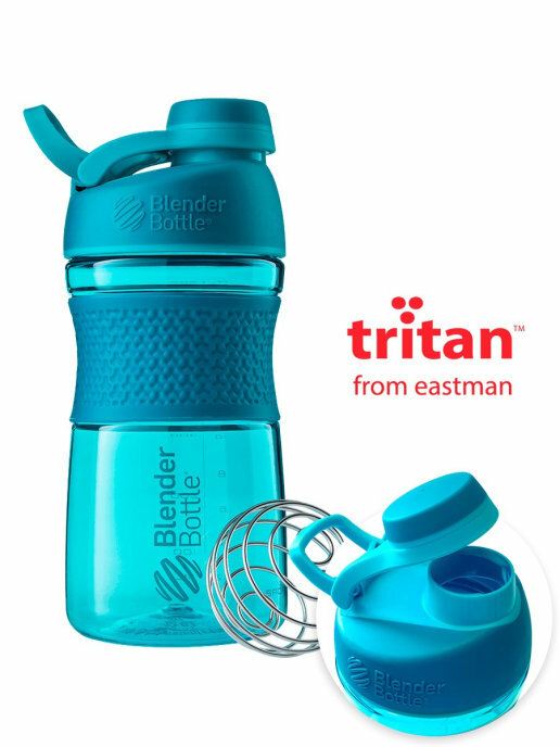 Шейкер BlenderBottle "SportMixer", 591мл, Tritan, Twist Cap, морской голубой