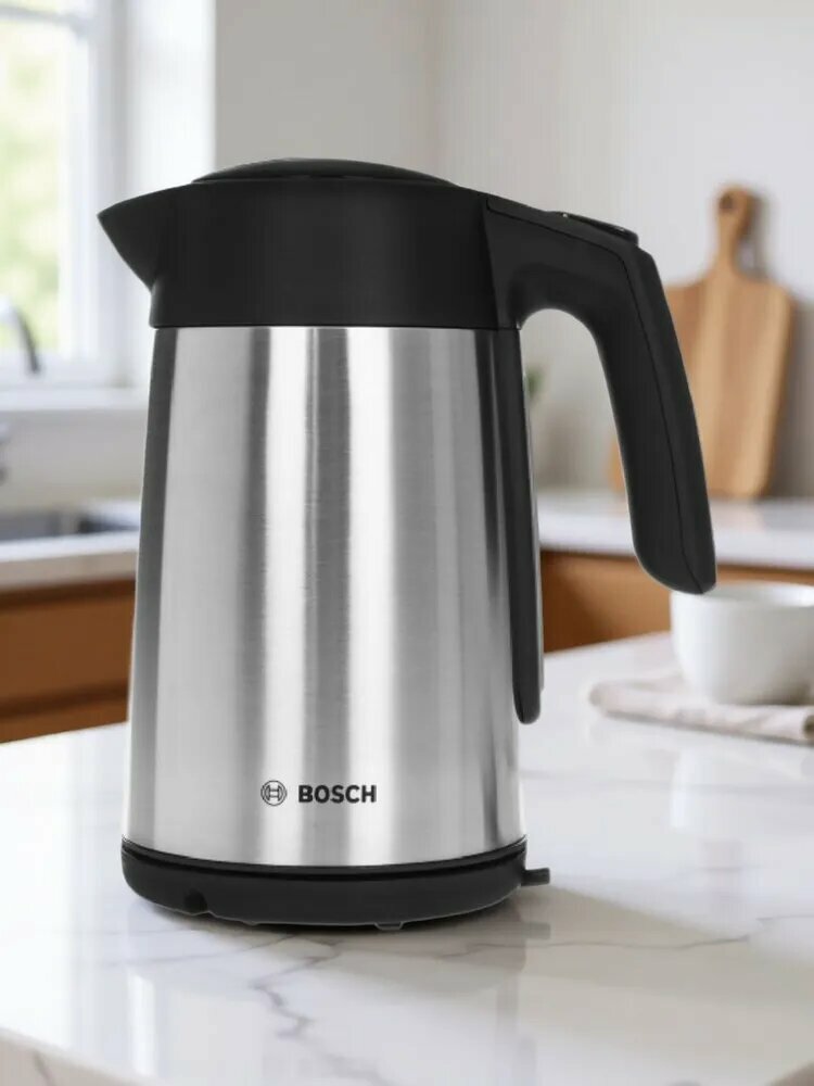 Электрический чайник Bosch TWK 7L460, 1.7 л, 2400 Вт, колба из нержавеющей стали, автоотключение