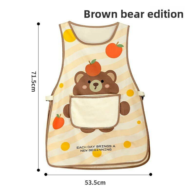 Водонепроницаемый фартук для шеф-повара с рукавами brown bear для выпечки и готовки рукавица медведь