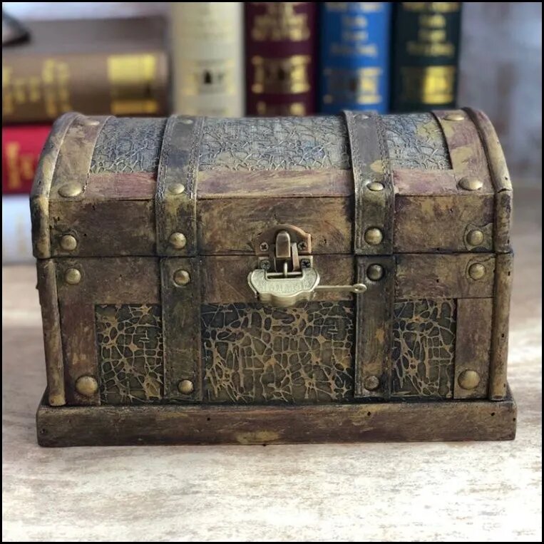 ABSON Ящик для хранения длина 30 см, ширина 21 см, высота 21 см 1 шт, дерево, медь
