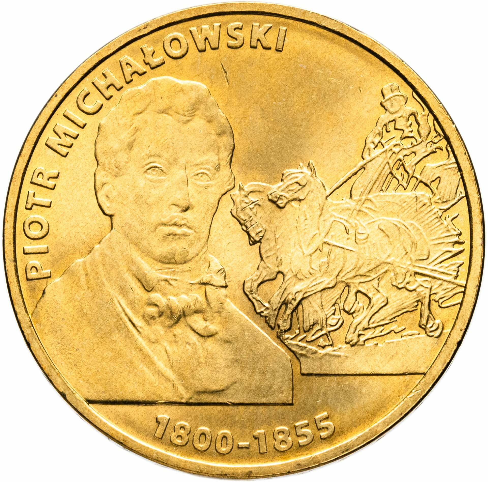 Польша 2 злотых 2012 "Художник Петр Михаловский", Латунь, в сохранности UNC