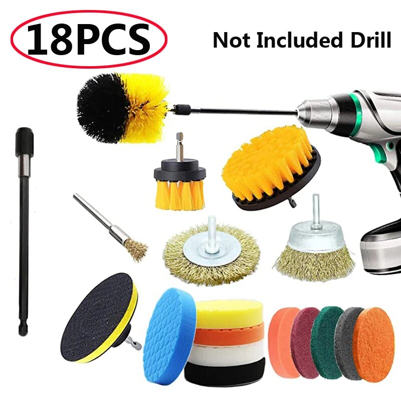 Насадки для дрели UNTIOR для чистки 18pcs-drill