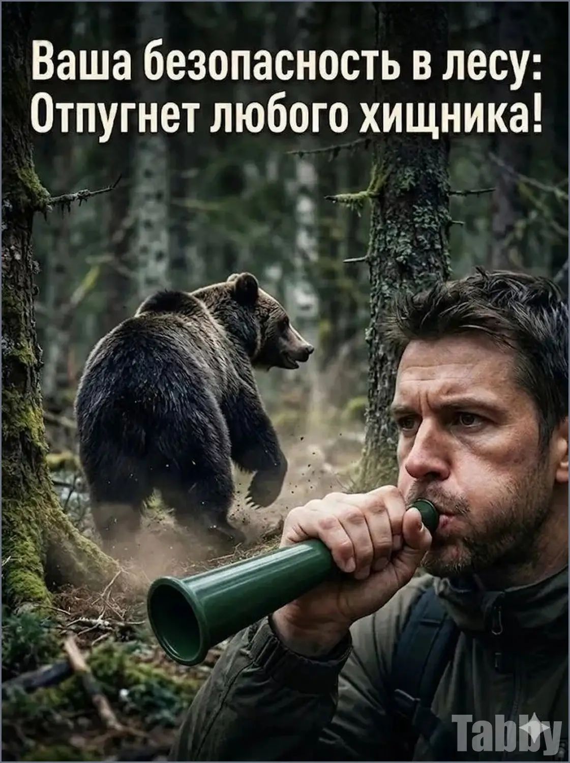 Горн сигнальный рожок для выживания отпугиватель медведей собак кошек