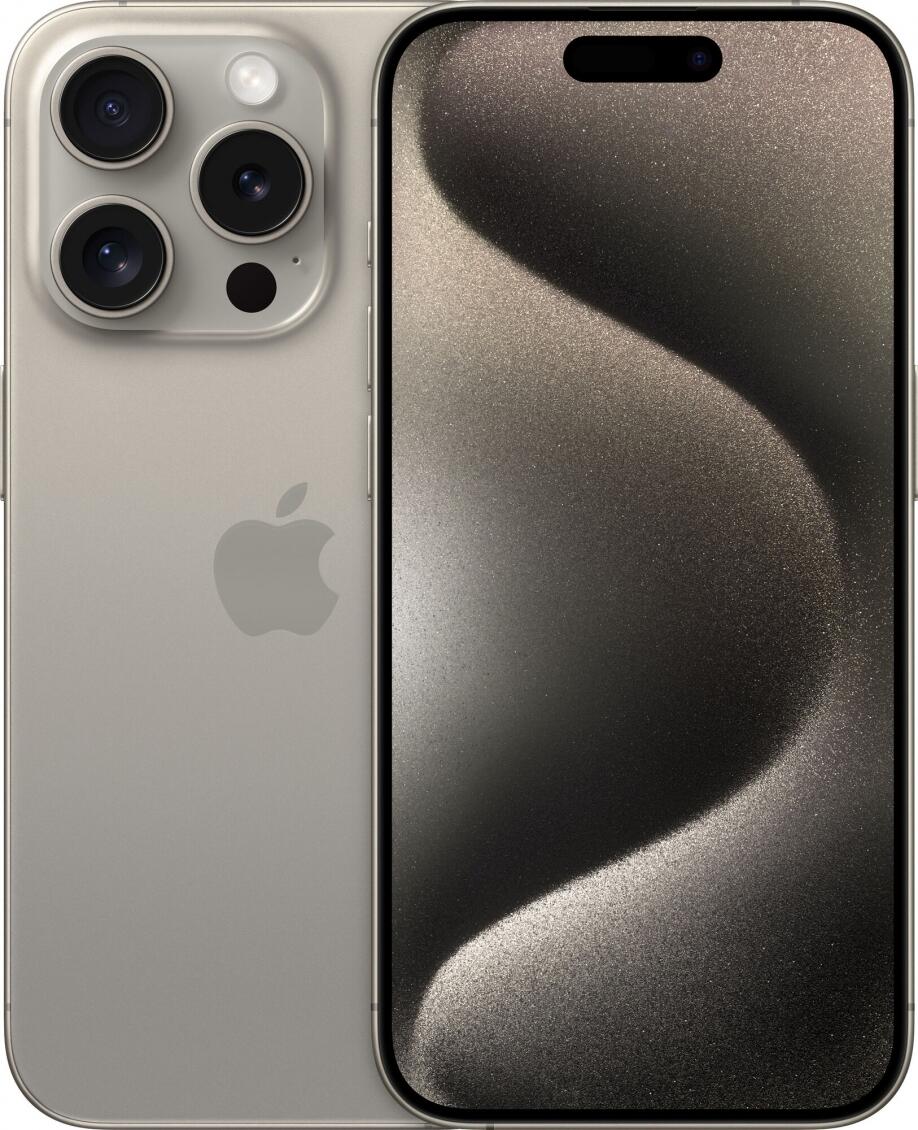 Смартфон Apple iPhone 15 Pro, 1Tb, nano SIM+eSIM, Natural Titanium (Титановый)