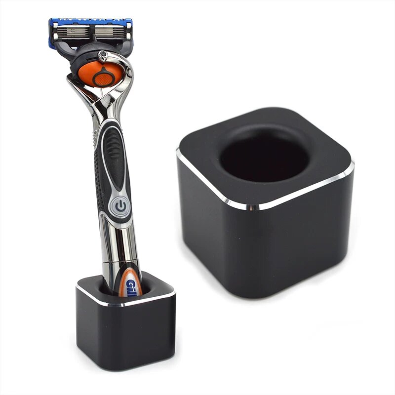 Черный держатель для бритвы Gillette с отверстием 2.2 см, без лезвий