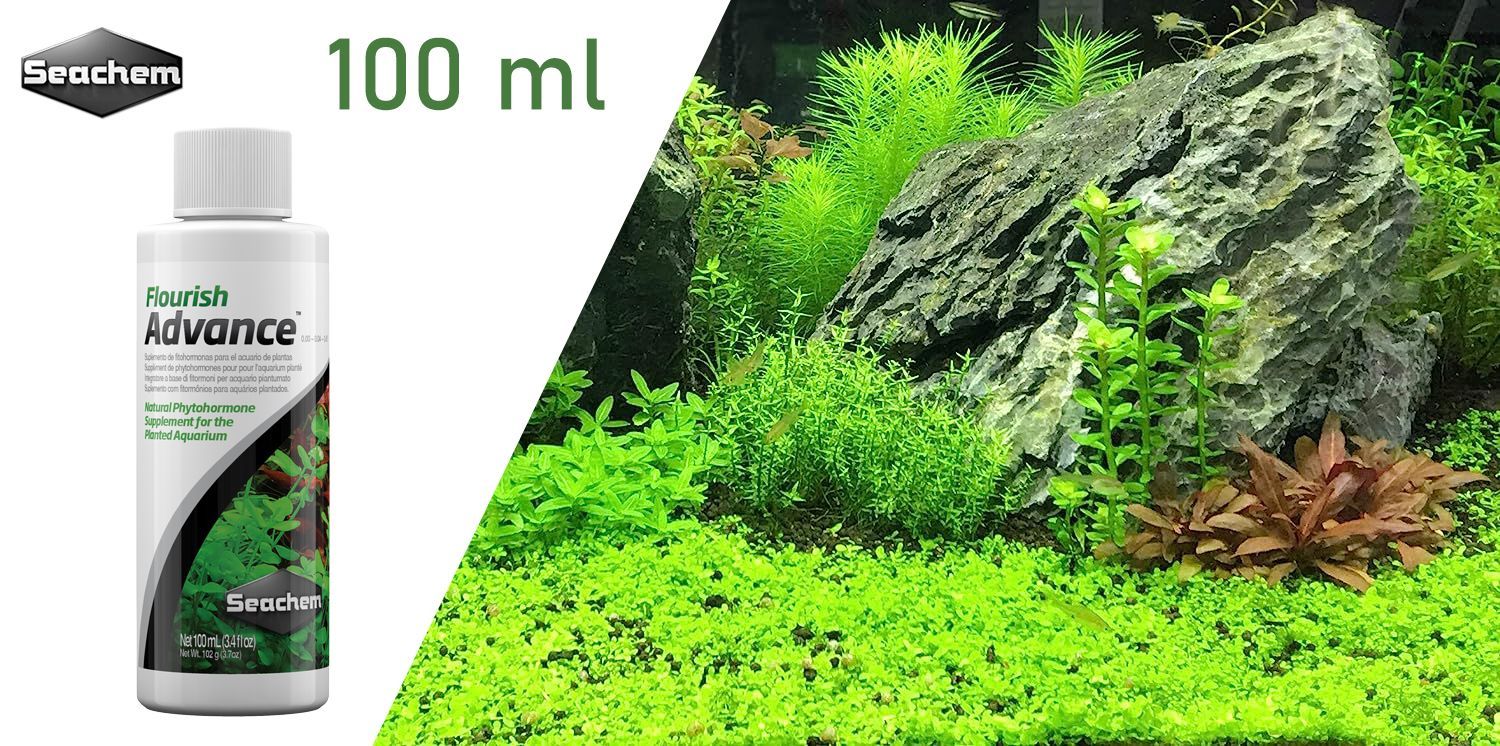 Seachem Flourish Advance 100мл. на 1600 л. - добавка фитогормонов, минералов и питательных веществ, расход 5мл. На 80л.