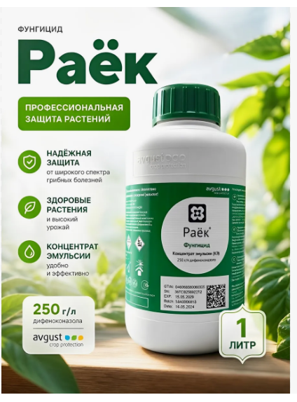 Фунгицид Раёк, от парши, мучнистой роса, альтернариоза, концентрат, 1 л