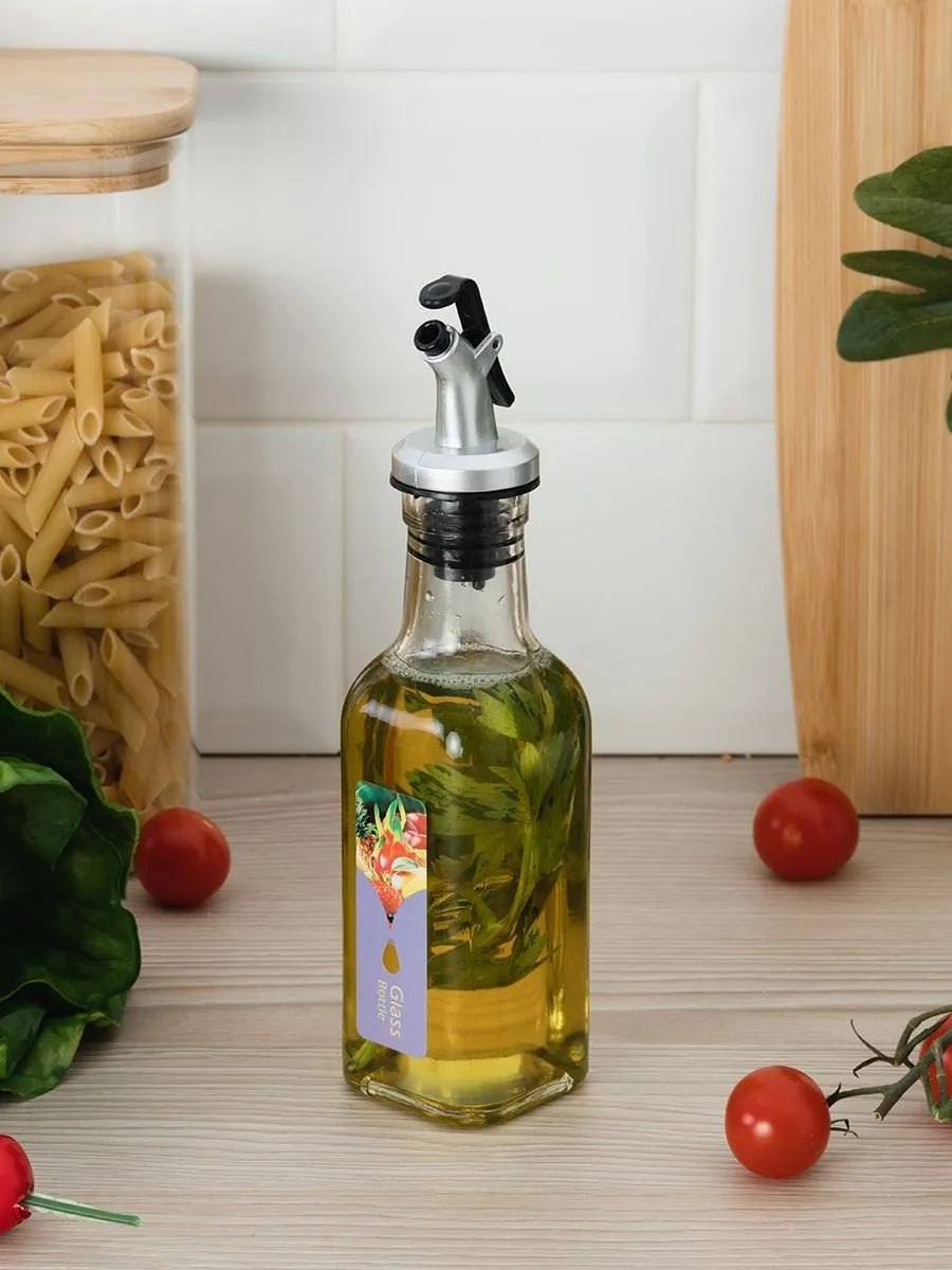 Бутылка стеклянная для масла и уксуса 0,15л с дозатором