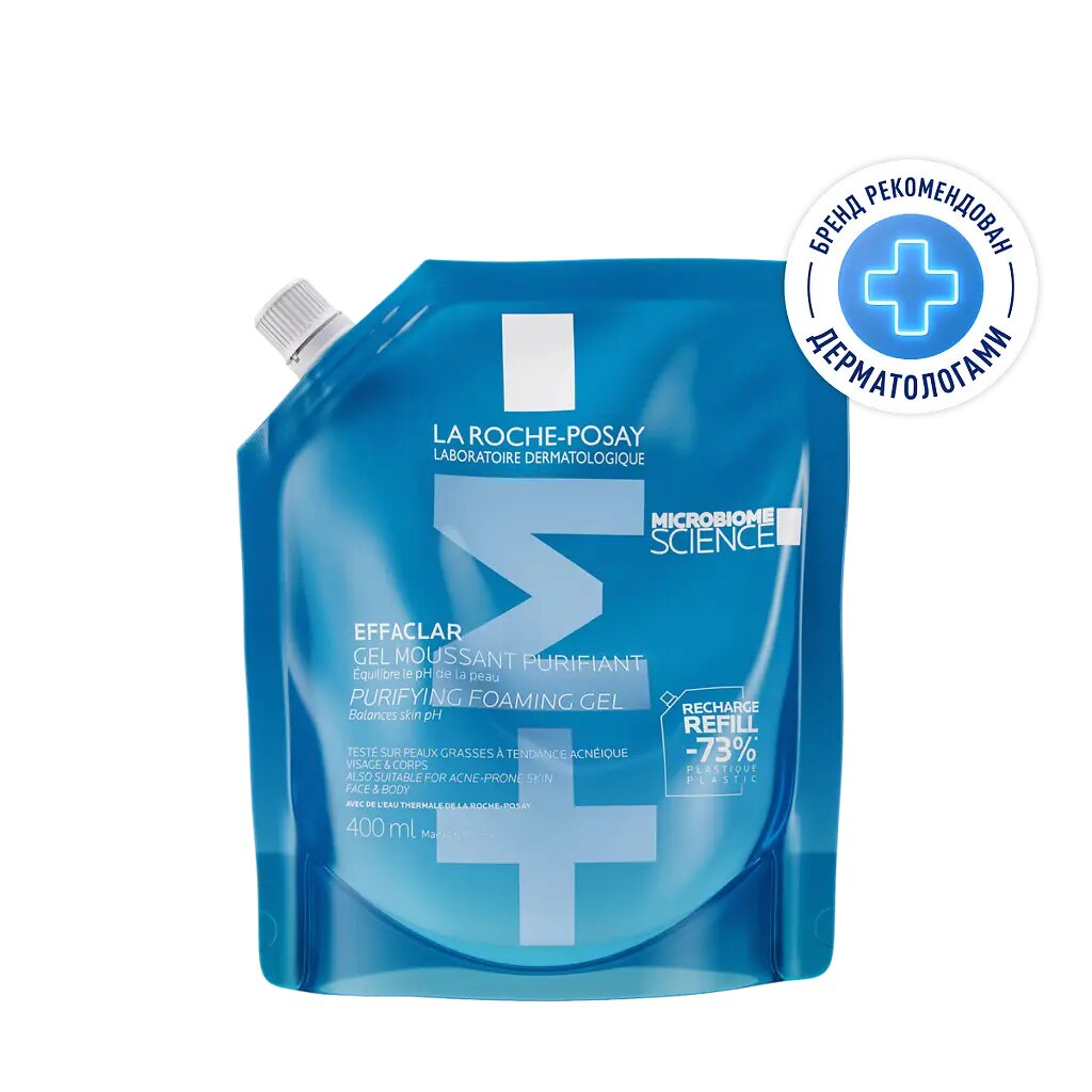 La Roche-Posay Effaclar Гель очищающий для чувствительной кожи лица и тела Refill см/блок 400 мл 1 шт