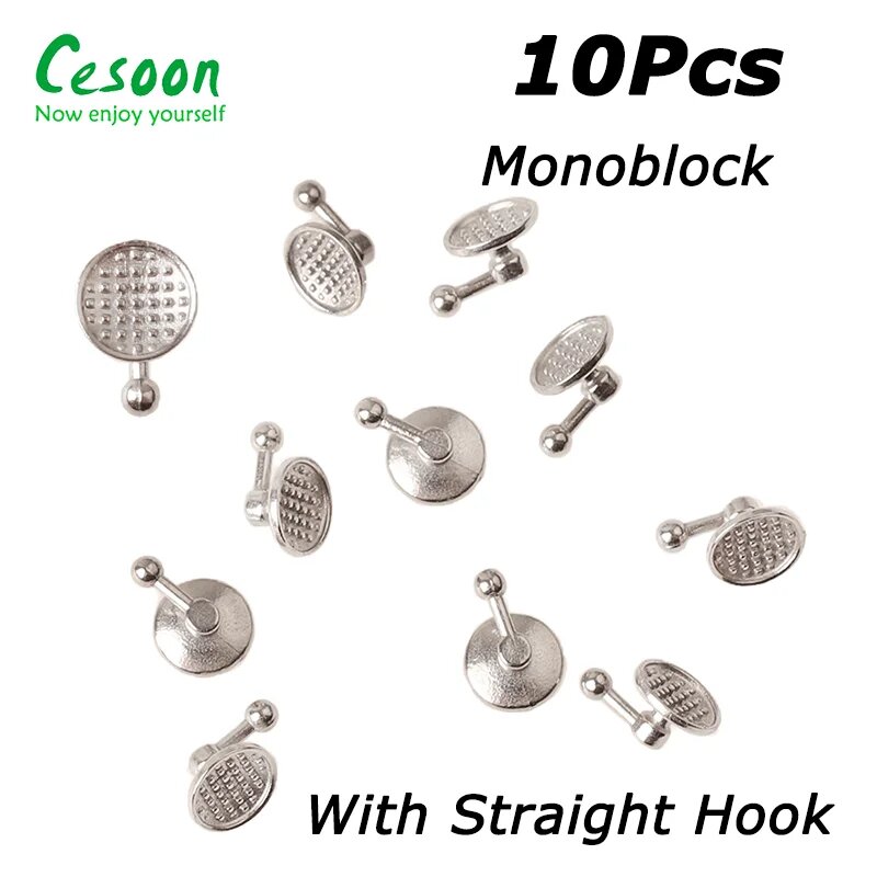Лингвальные кнопки Cesoon для брекетов 10 шт. Mono Straight Hook