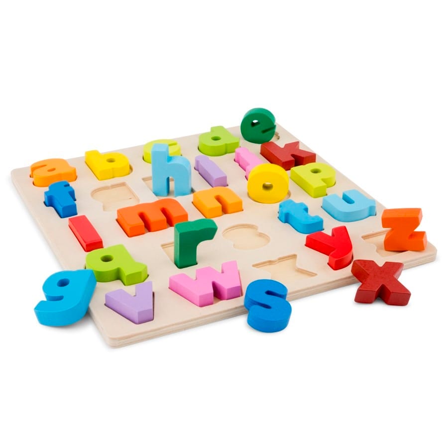 Пазл New Classic Toys алфавит строчные буквы, разноцветный, 26 элементов