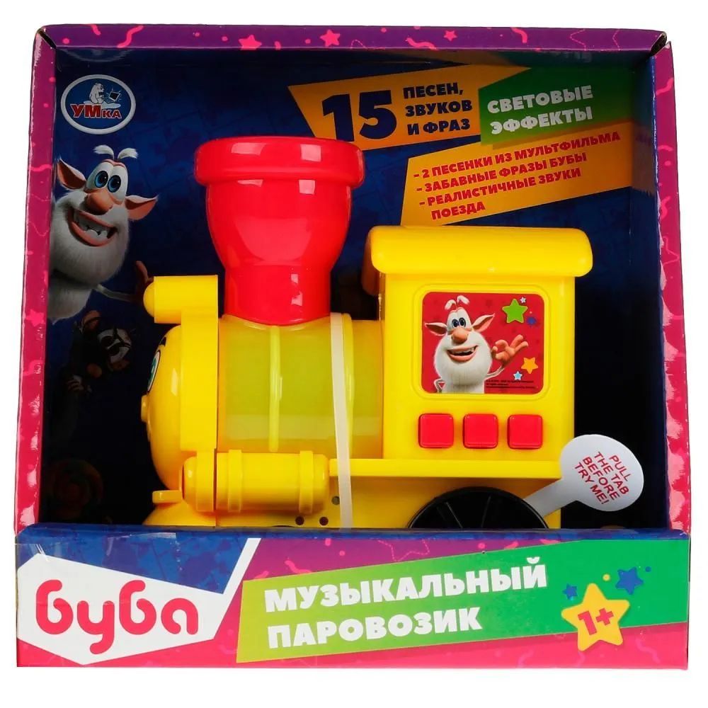 Музыкальный паровозик буба в кор. Умка в кор.2*48шт