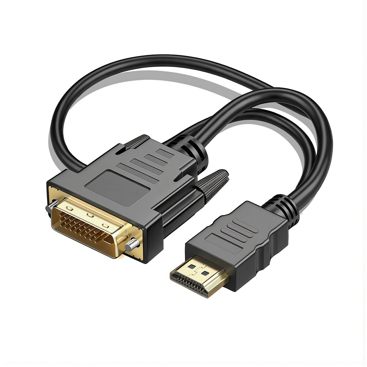 Кабель HDMI на DVI 3 метра красно чёрная тканевая сетка для стабильной передачи видеосигнала без помех, 1,5 м (не менее 90% заявленной длины)