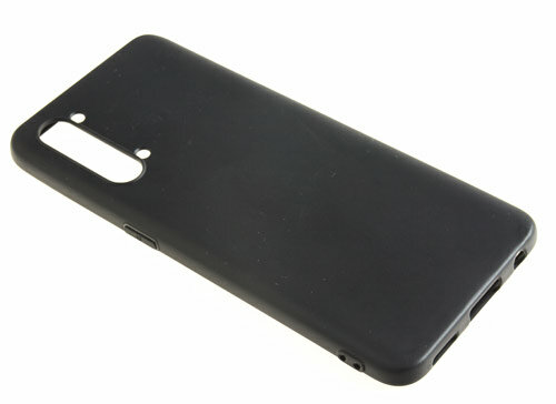 Силиконовый чехол TPU Case матовый для OPPO Reno 3 черный