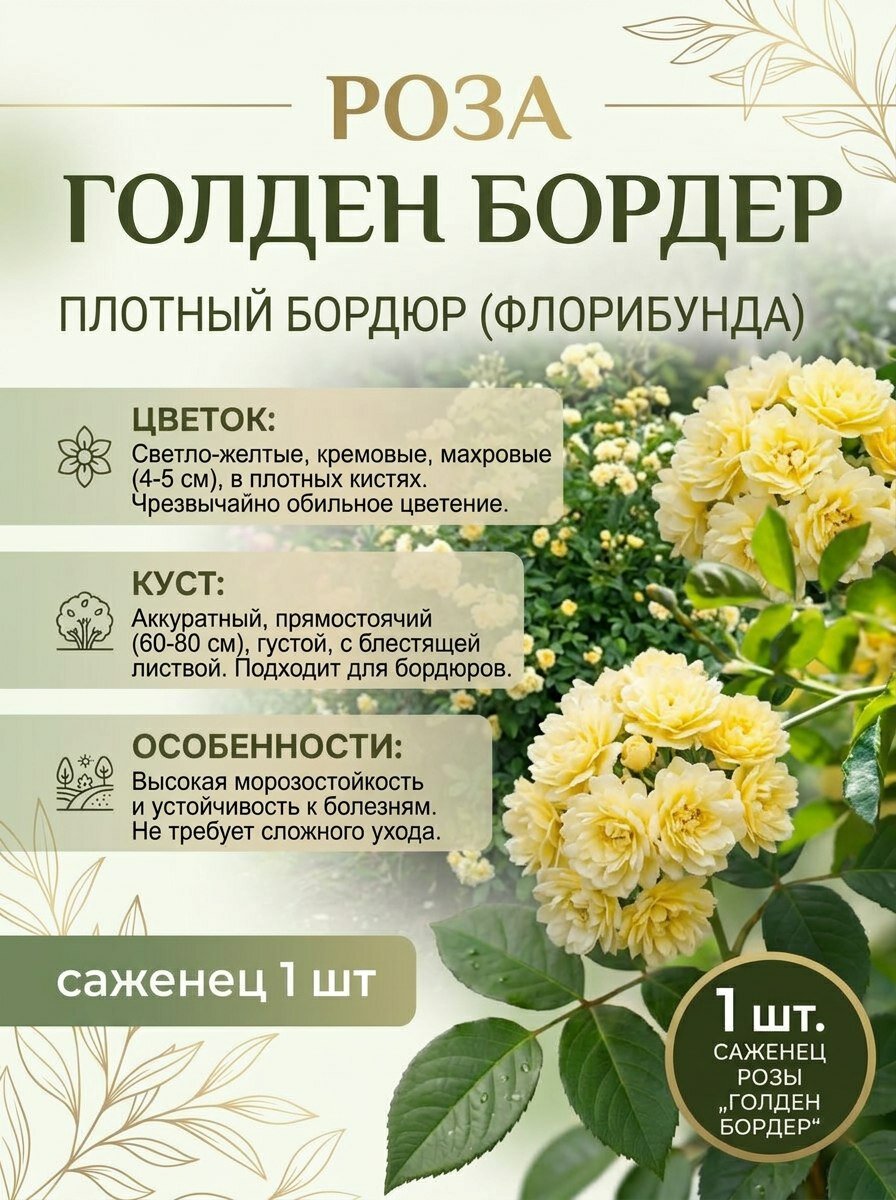 Роза саженец Голден Бордер