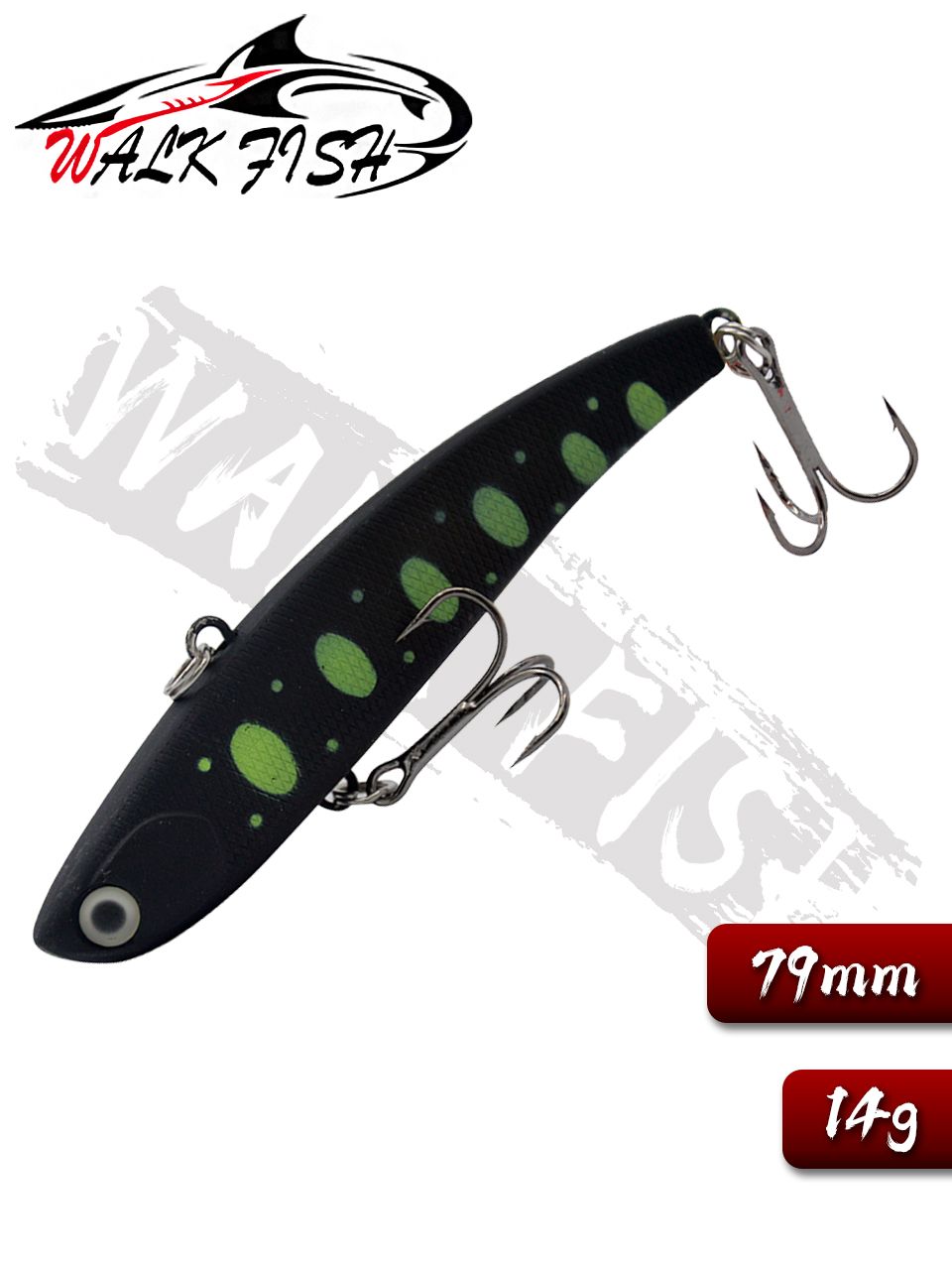 WALK FISH Воблер (виб) 7.9см. 14гр. vib rattlin, приманка для рыбалки на спиннинг и для подлёдной ловли зимой, зимняя и летняя рыбалка