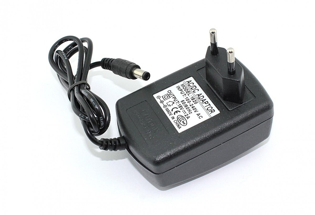 Блок питания 18V 2A 5.5x2.1mm