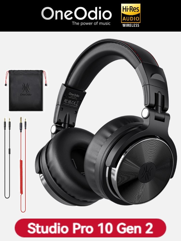 OneOdio Pro10 Gen 2 Наушники, закрытые мониторные наушники Hi Fi, разъём 3,5 мм / 6,35 мм.