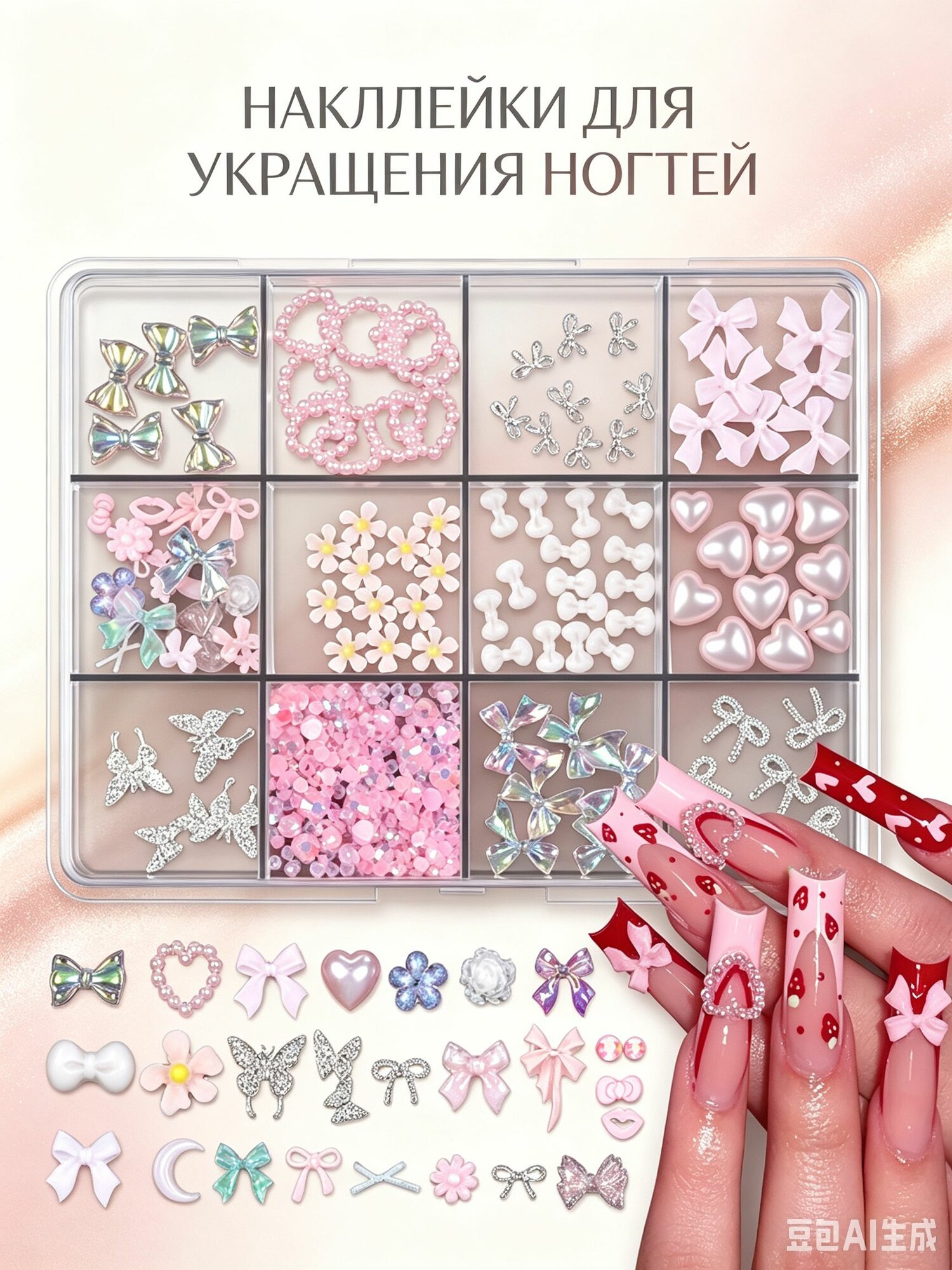 Набор для украшения ногтей смолой-Луанлуо