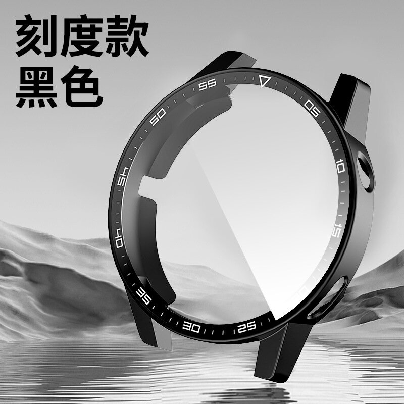 Huawei Watch 3 Pro 48 мм Матовая Полная Защита Чехол для Умных Настенных Часов, Черный, Устойчивый к Царапинам Материал