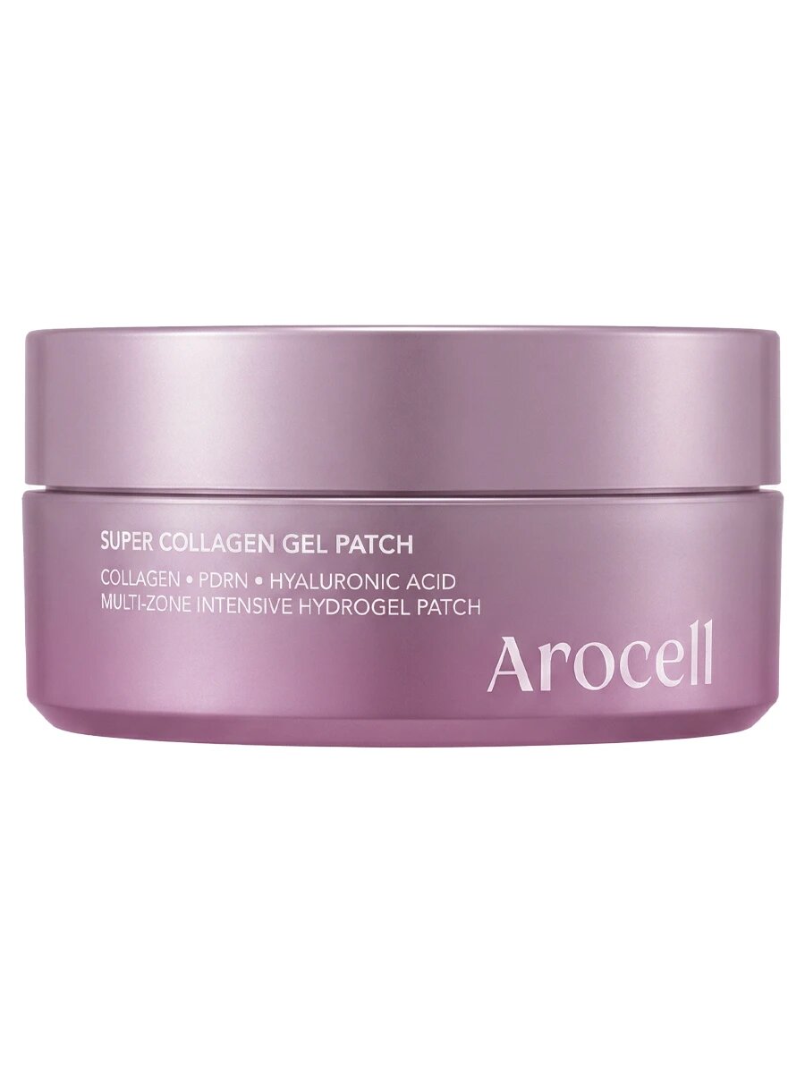 Arocell Коллагеновые патчи для глаз с пдрн, бакучиолом и пептидами Super Collagen Gel Patch 60 шт