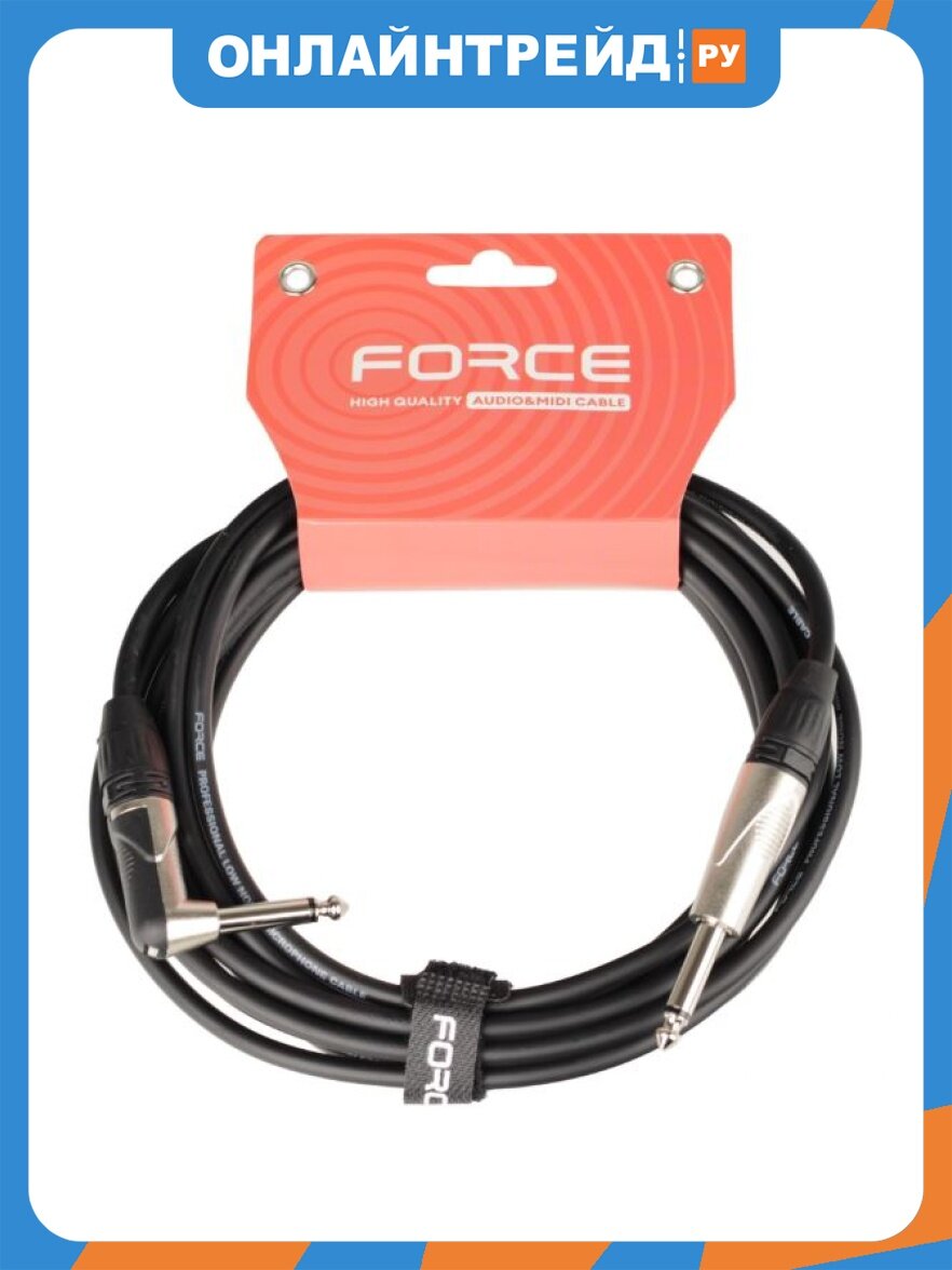 Кабель гитарный Force FGC-09/4.5L, чёрный