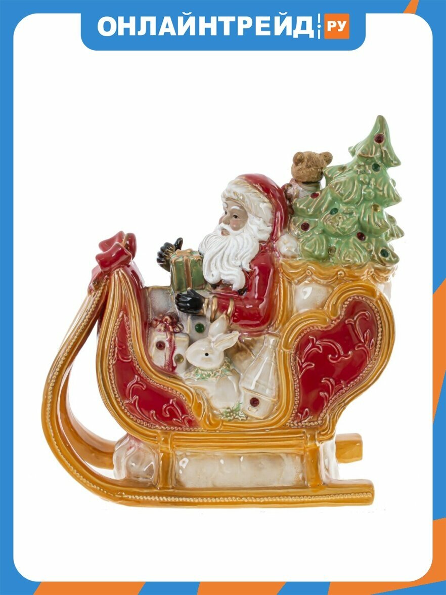 Фигурка декоративная Remeco Collection "Дед Мороз на санях " 30х14,5х30,5 см