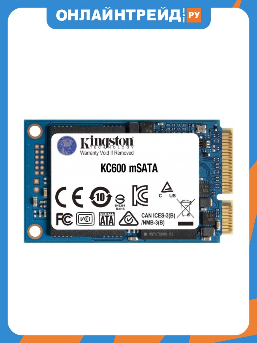 SSD диск Kingston KC600, 1024Гб, mSATA 5130, SATA (SKC600MS/1024G)
