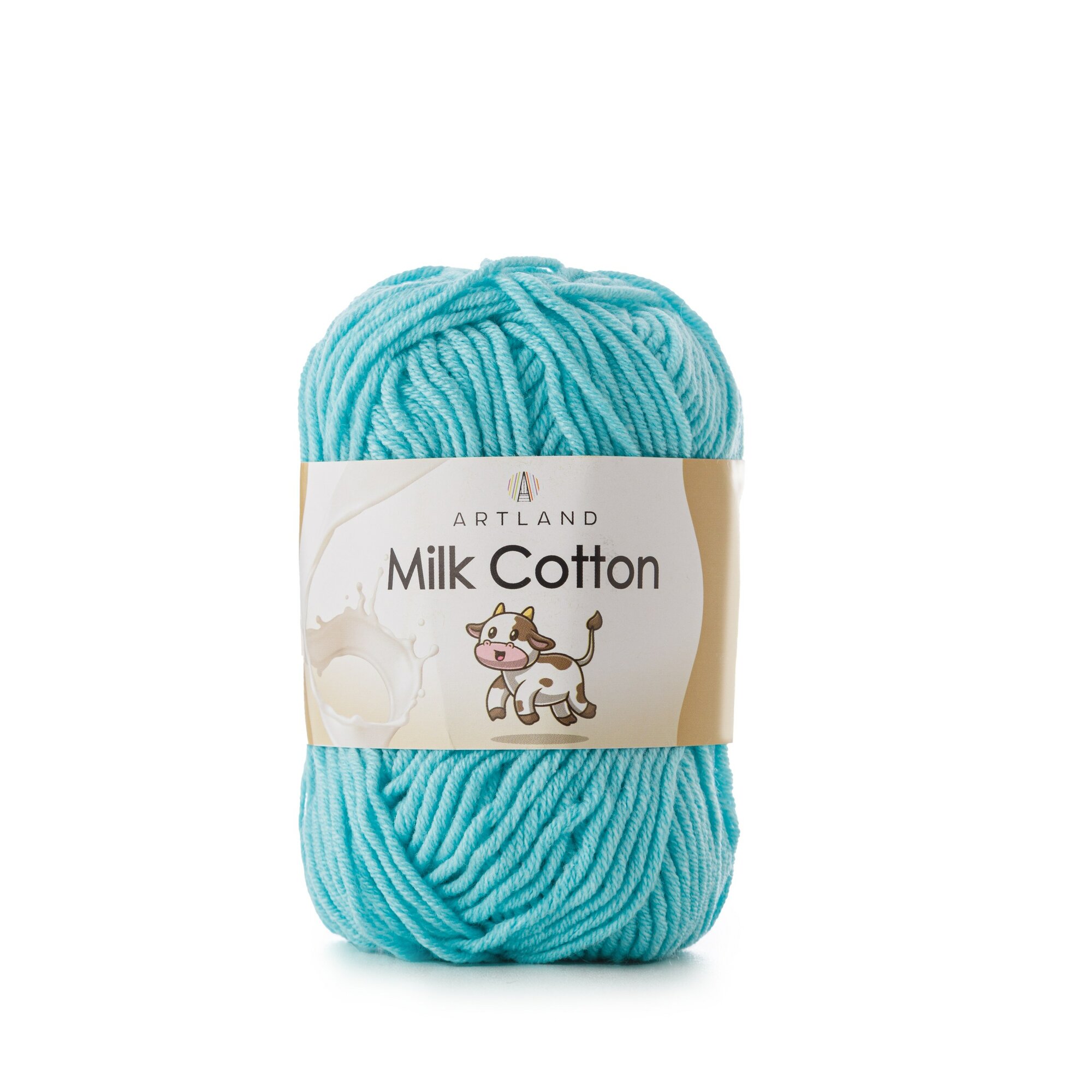 Пряжа для вязания Milk Cotton Artland 3 мотка (100 м, 50 гр), цвет 24 светлая бирюза