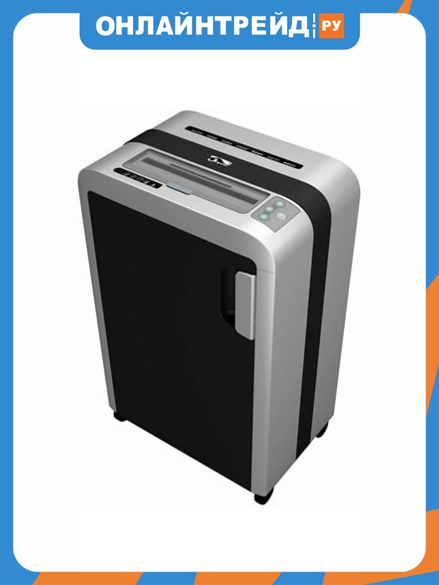 Уничтожитель документов Bulros 860S 4 мм (серебро/черный, дверь, контур)
