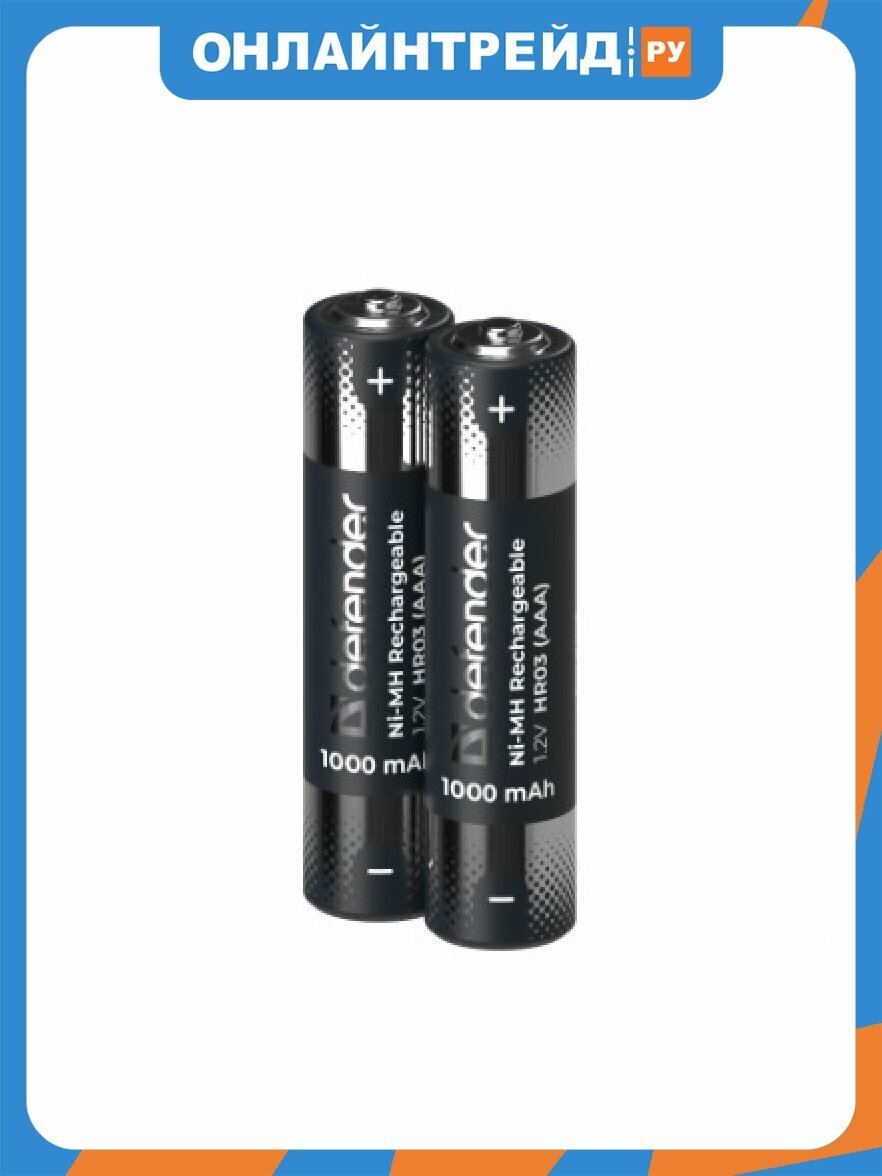 Аккумуляторная батарея Defender HR03-2BL 1000 mAh ААА, Ni-MH, блистер, 2 шт.