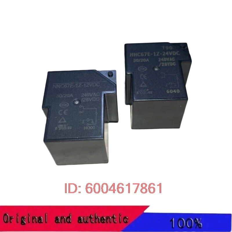 Реле HHC67E-1Z/NNC67E-1Z 24/12VDC 30A 6-конт.