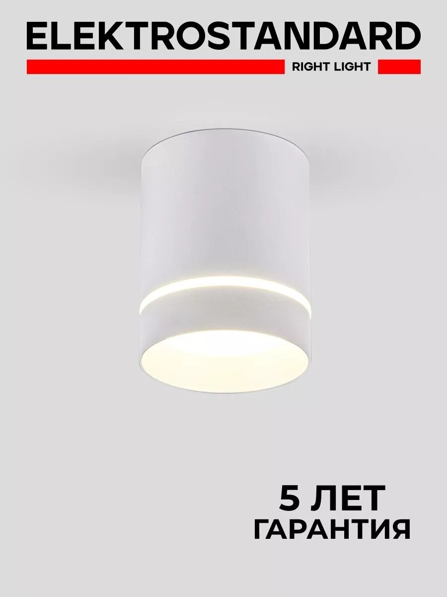 Спот / Накладной потолочный светодиодный светильник Elektrostandard Topper DLR021 9W 3000K, цвет белый матовый IP20