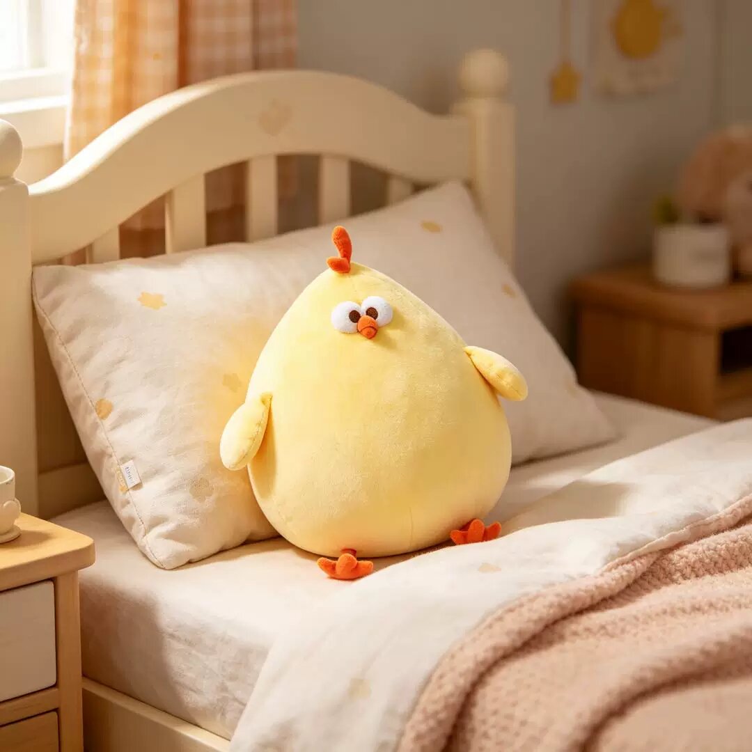 Плюшевая игрушка-подушка MINISO Dun Dun Chicken: оригинальная абстрактная кукла, подарок на день рождения Маленькая