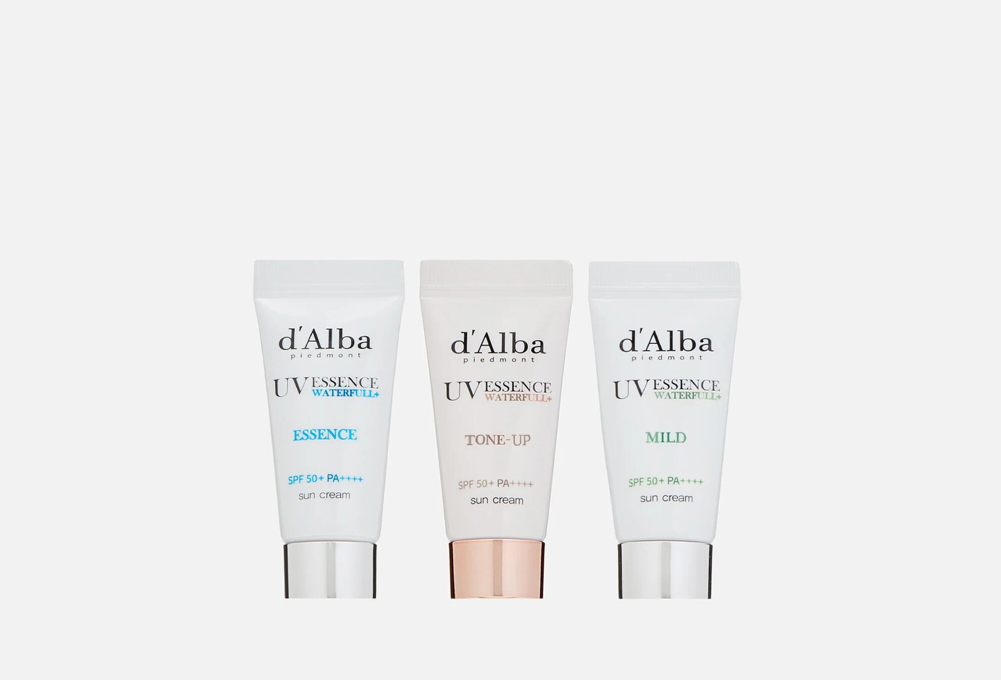 D'Alba Vegan Sun Cream Kit Набор миниатюр солнцезащитных кремов 3 шт