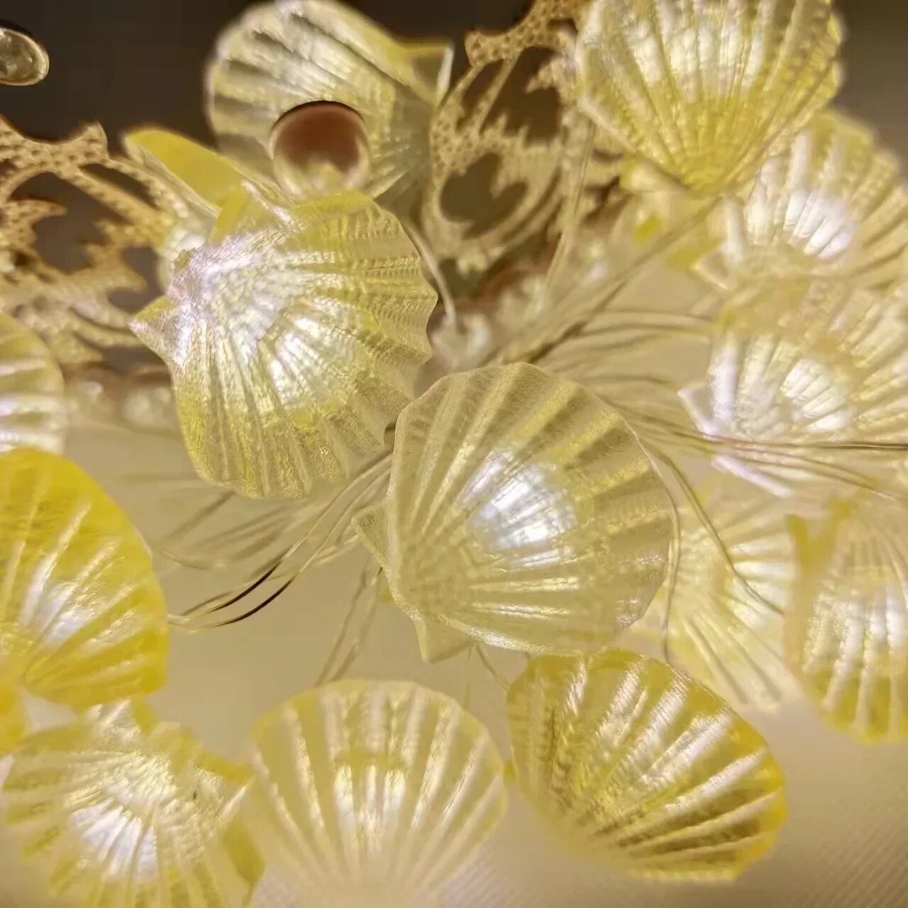 LED гирлянда "Морской мир", Yellow Shell, 2m-20 Led Battery